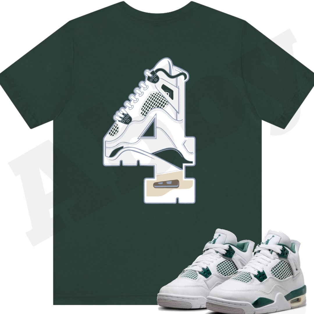 Number 4 Shirt to Match Jordan 4 Oxidized Green Sneaker Tee - Etsy