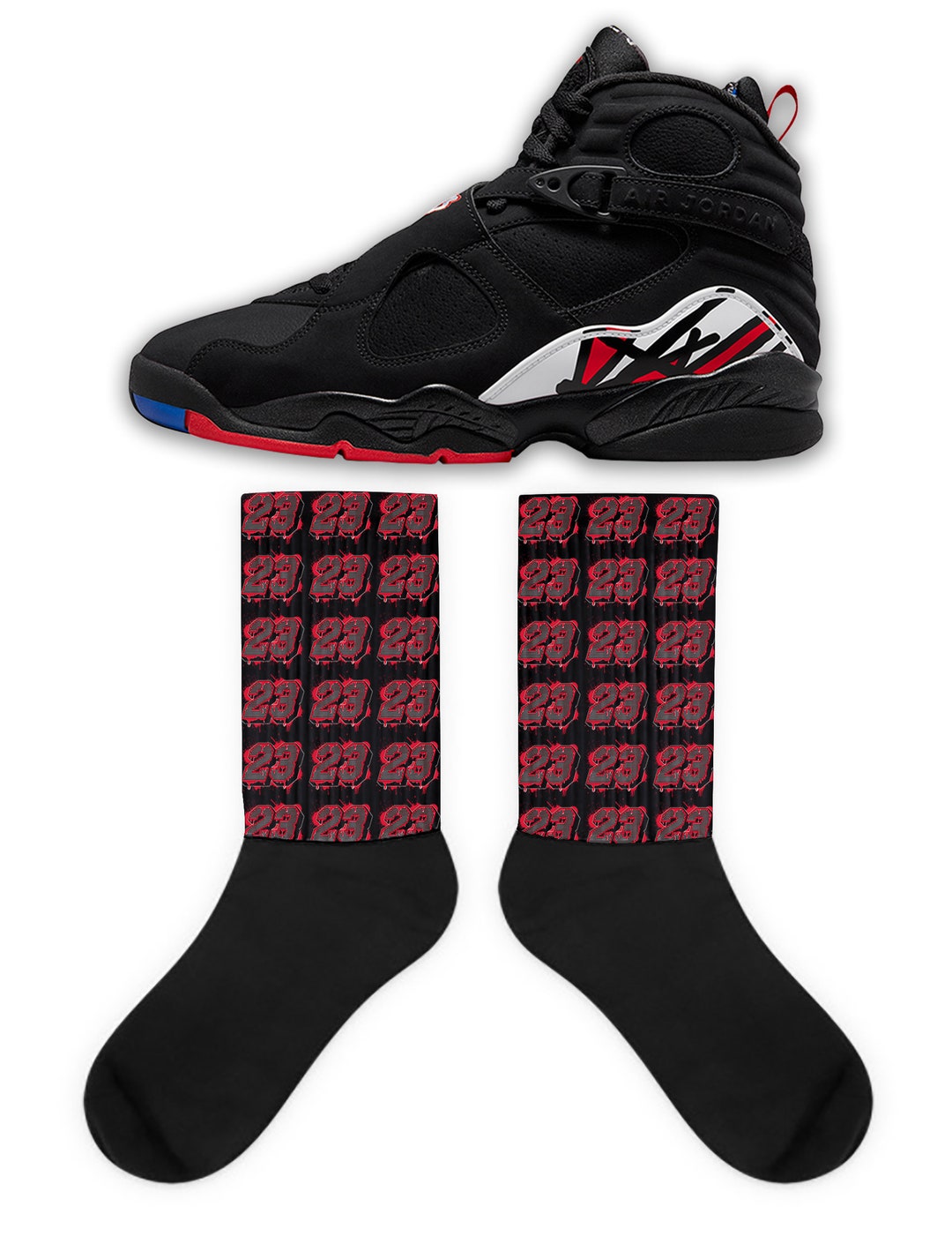23 Socks to Match Jordan Retro 8 Playoffs, Retro 8 Playoffs Socks ...