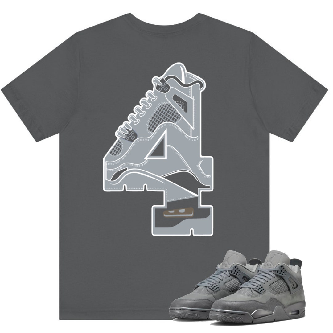 Number 4 Shirt to Match Jordan 4 Wet Cement Sneaker Sneaker Tee - Etsy