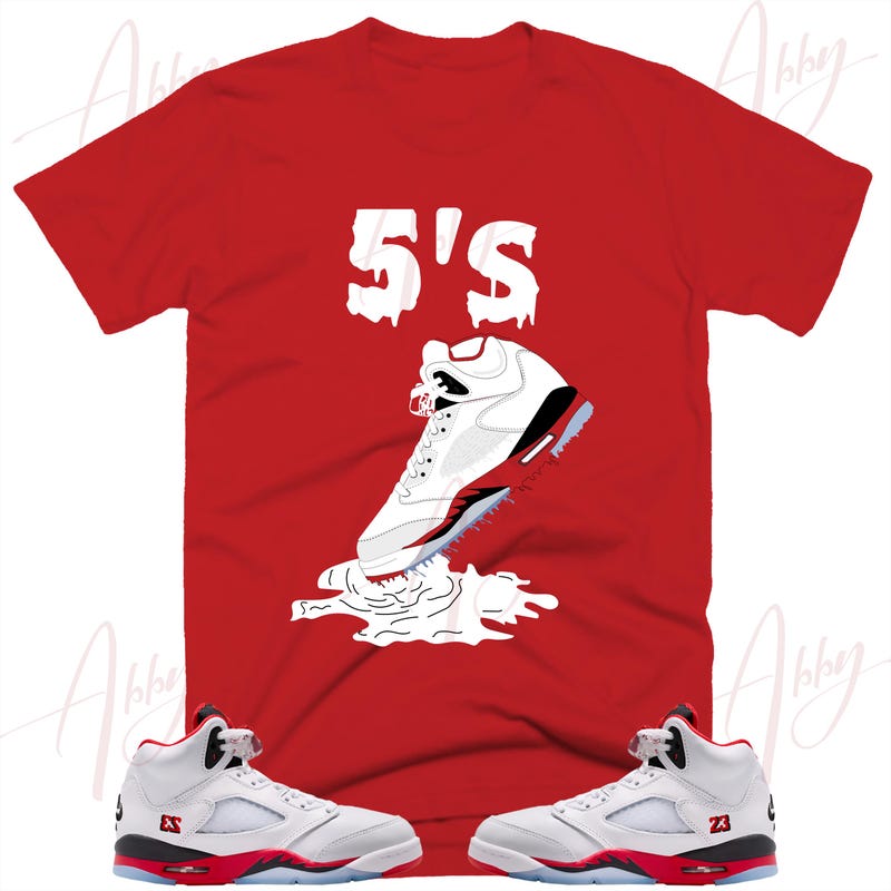 Jordan 5 Red Hoodie - Etsy
