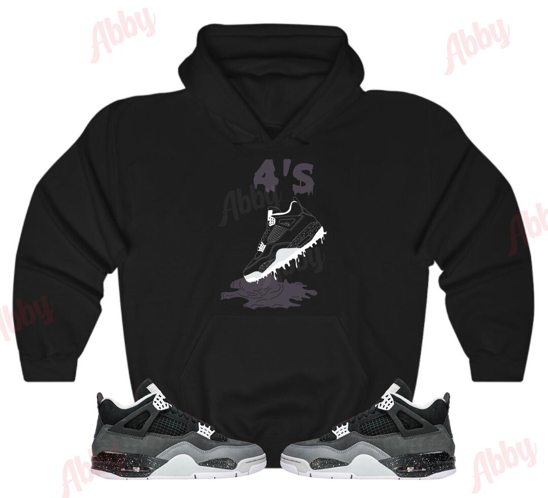 Number 4 Hoodie to Match Jordan 4 Fear, Retro 4 Fear Hoodie, Fear ...