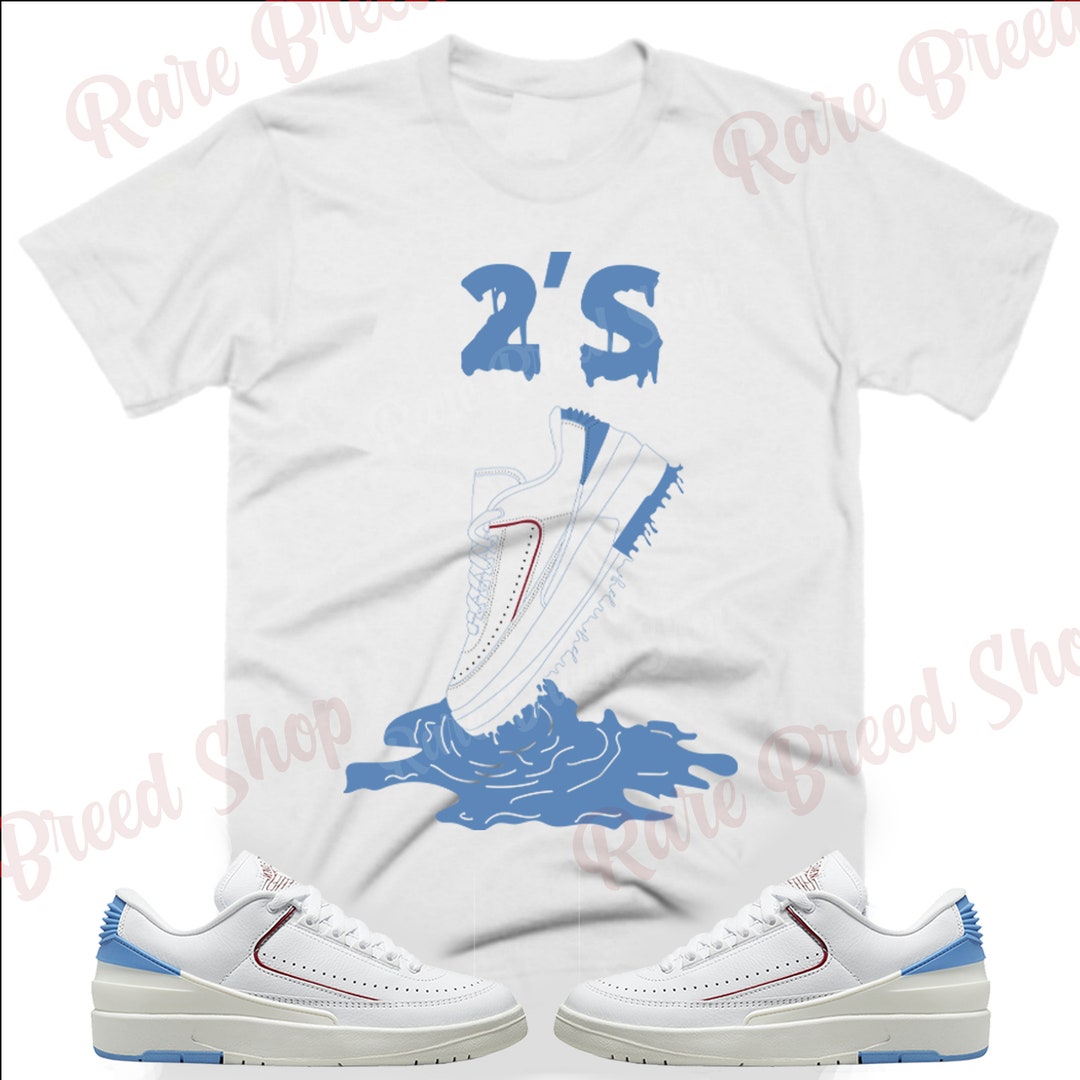 Shoe Dripping Shirt to Match Jordan Retro 2 UNC to Chicago, Retro 2 UNC ...