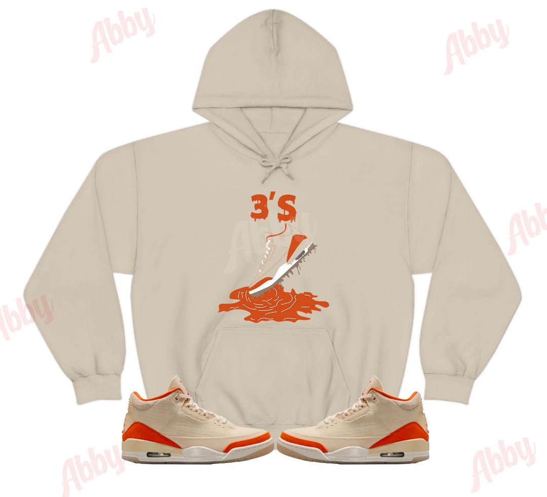 Shoe Dripping Hoodie to Match Jordan 3 Starfish, Retro 3 Starfish ...