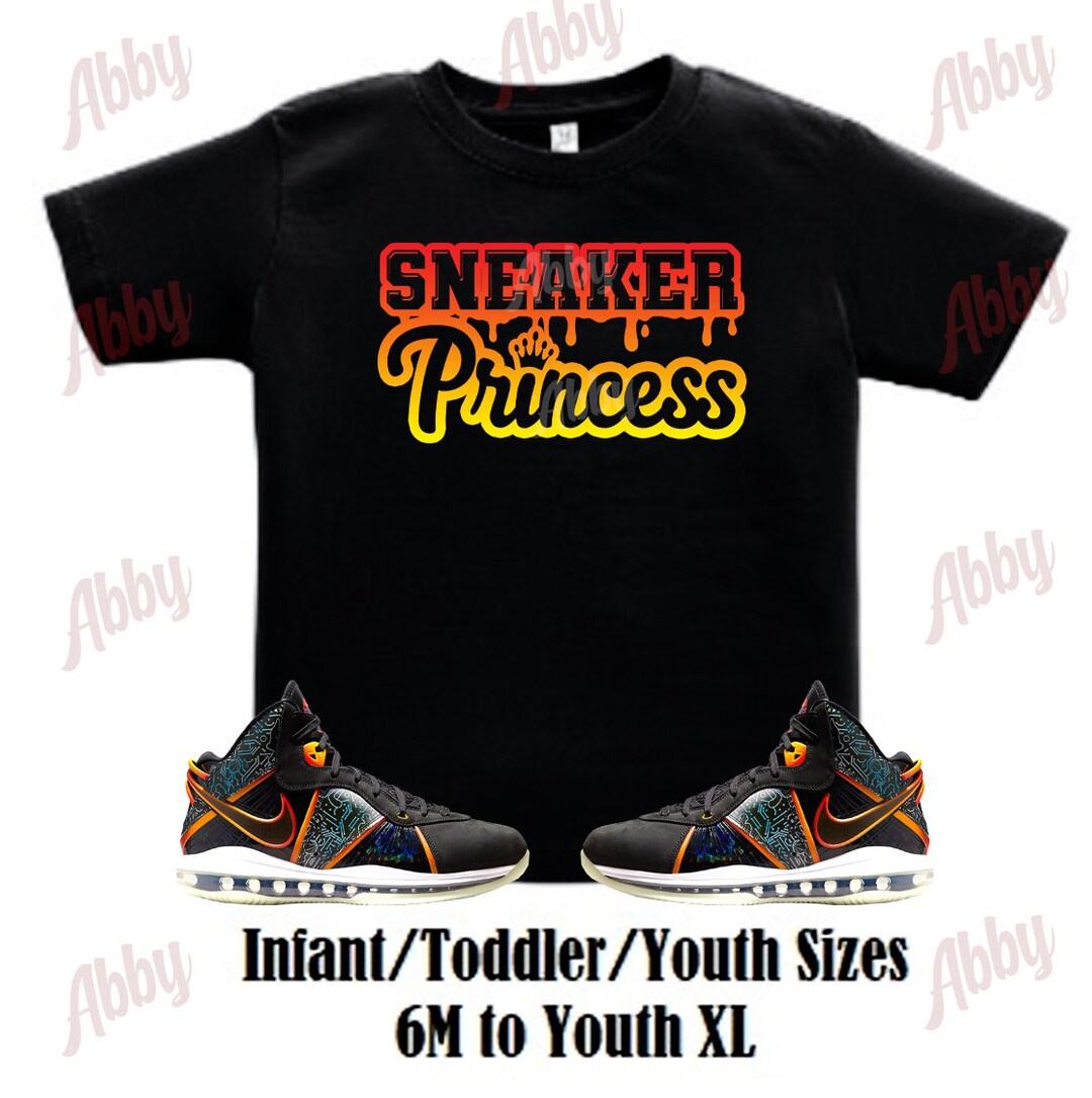 Sneaker Princess Lebron 8 Space Jam Sneaker Tee, Retro Lebron 8 Space ...