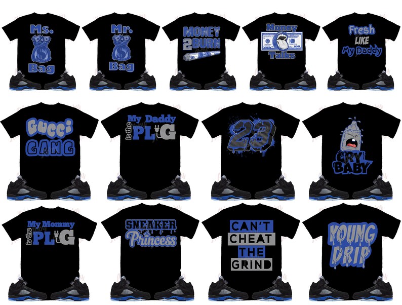 Mr Bag Shirt to Match Jordan Retro 5 Racer Blue Retro 5 Racer - Etsy