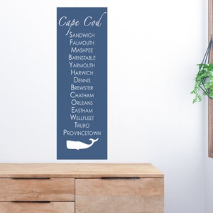 12" X 36" CAPE COD TOWNS - Great Sign for a Special Place in Your Home ...