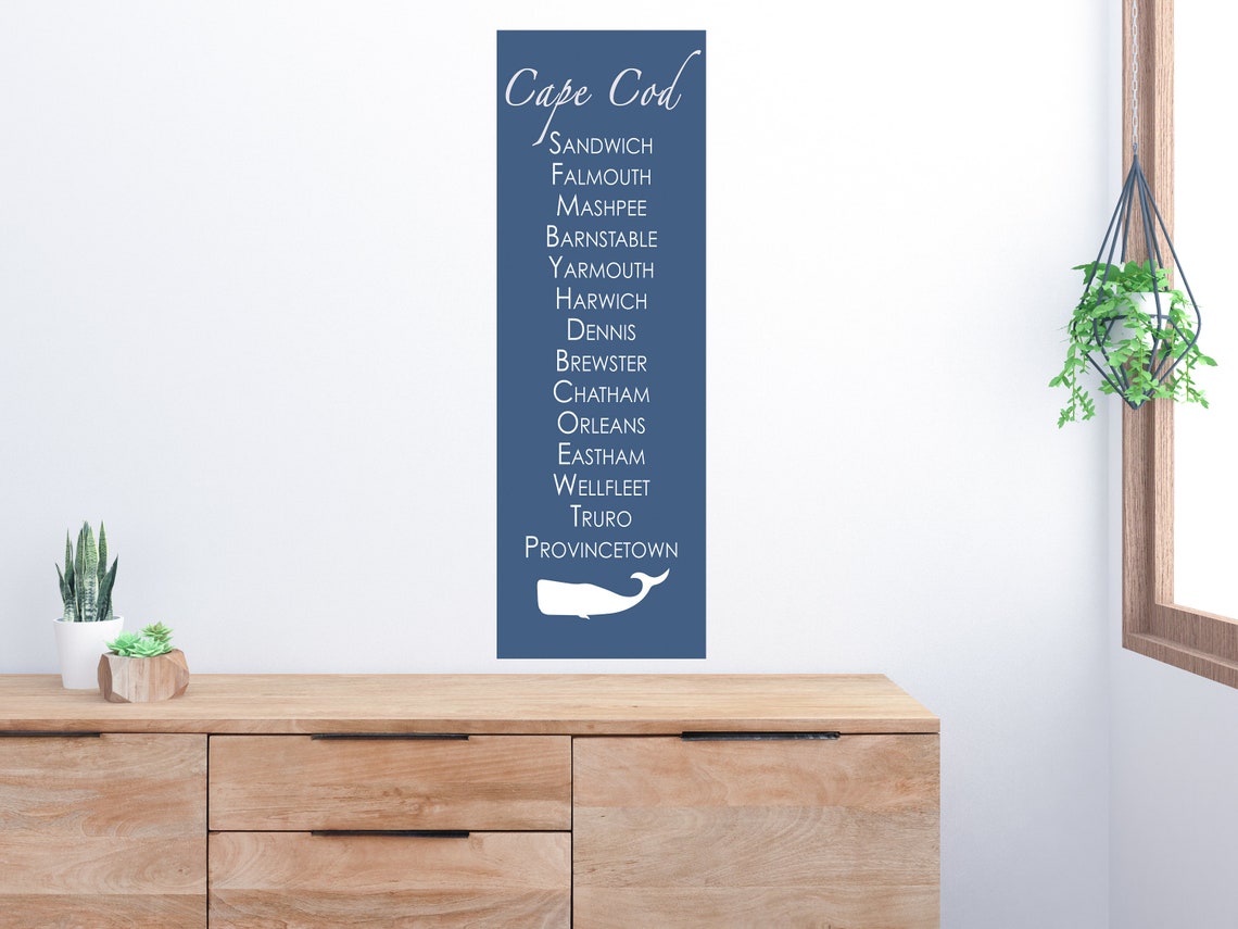 12" X 36" CAPE COD TOWNS - Great Sign for a Special Place in Your Home ...
