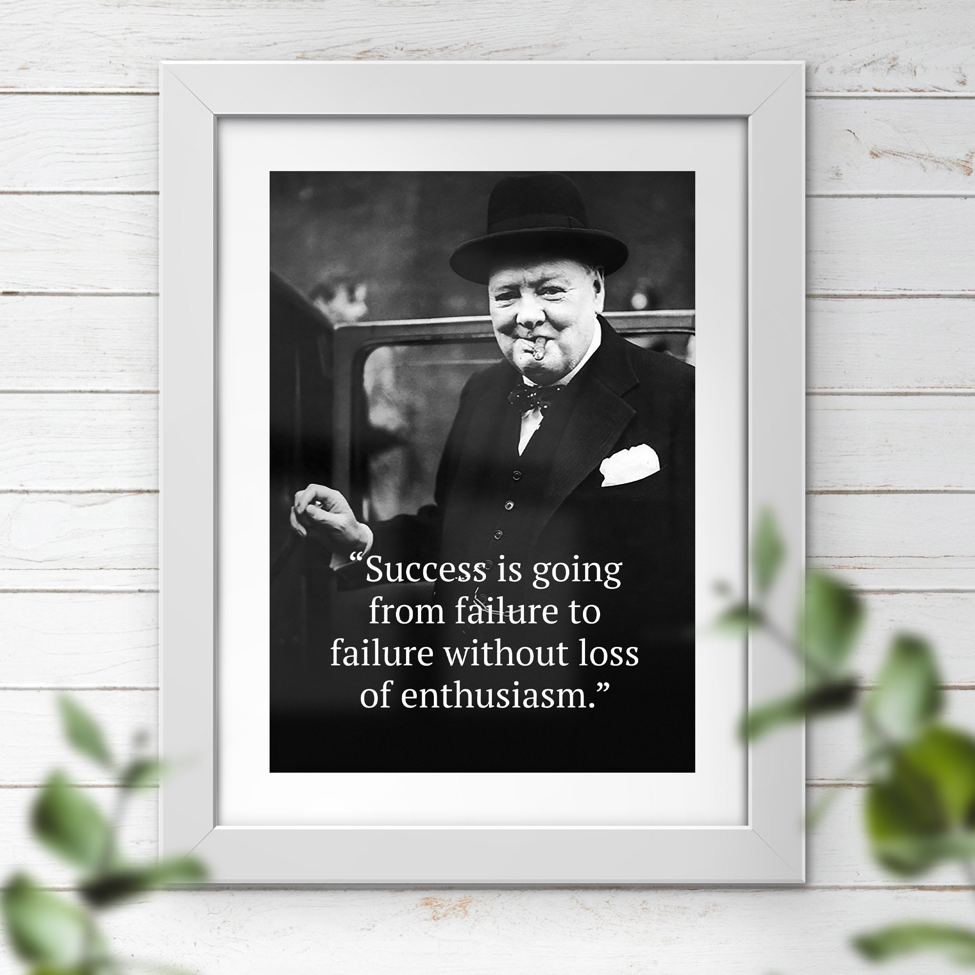 WINSTON CHURCHILL PRINT Winston Churchill Poster Success is | Etsy