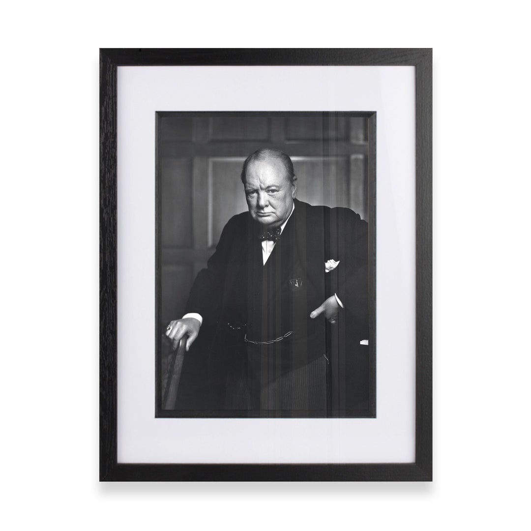 WINSTON CHURCHILL PRINT Winston Churchill Black and White - Etsy