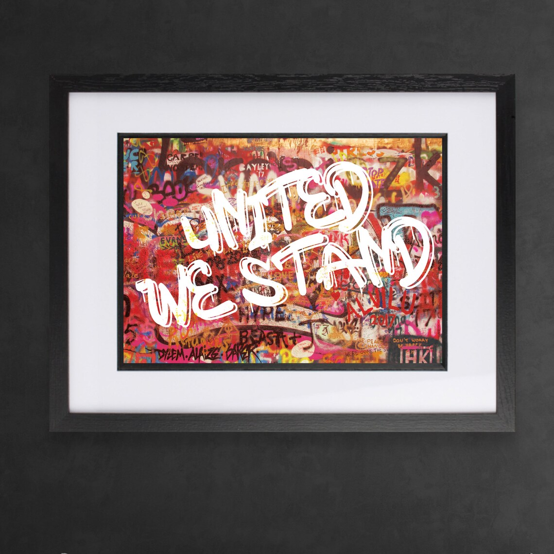 Man United Wall Art Print Manchester United Graffiti Word | Etsy