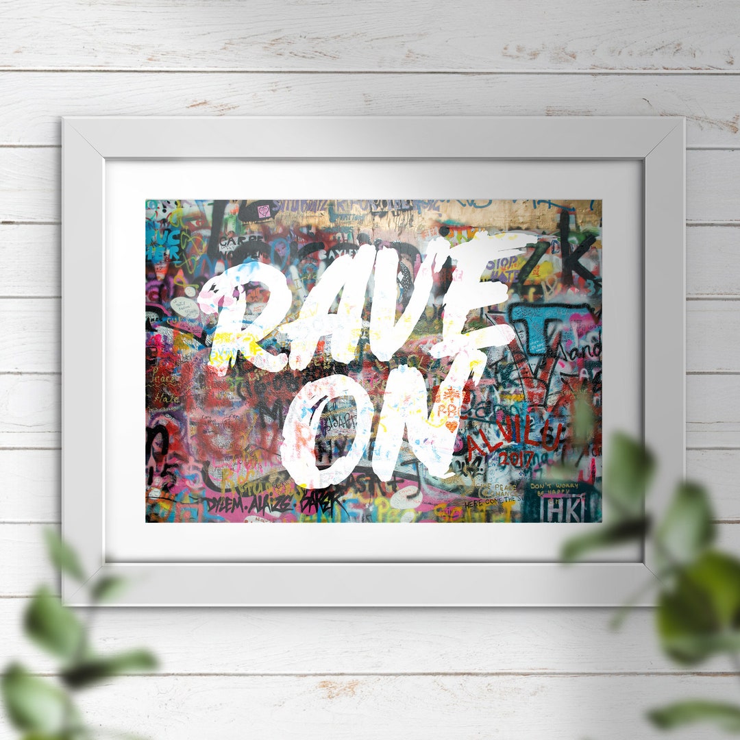 Happy Mondays Graffiti Art Print: Madchester Music Poster (digital ...