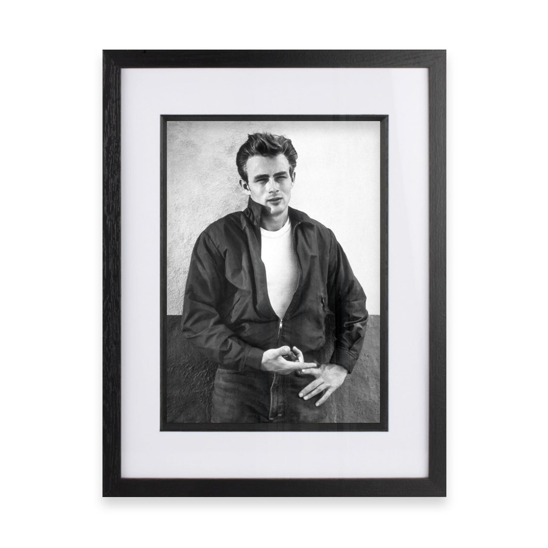 James Dean Remastered Print: Iconic Hollywood Legend Black & White ...