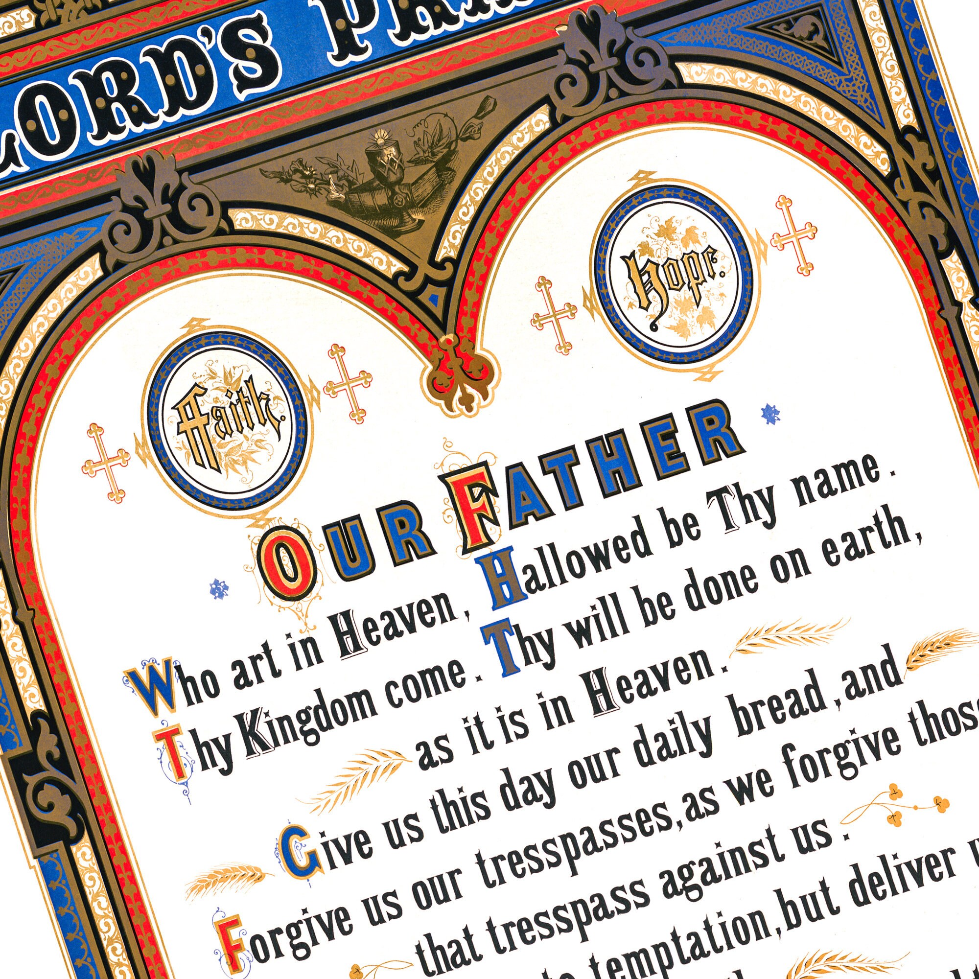 Lord's Prayer Our Father Vintage Lord's Prayer - Etsy