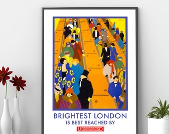 Bakerloo Line Print Brown, London Underground Poster, Train Poster ...