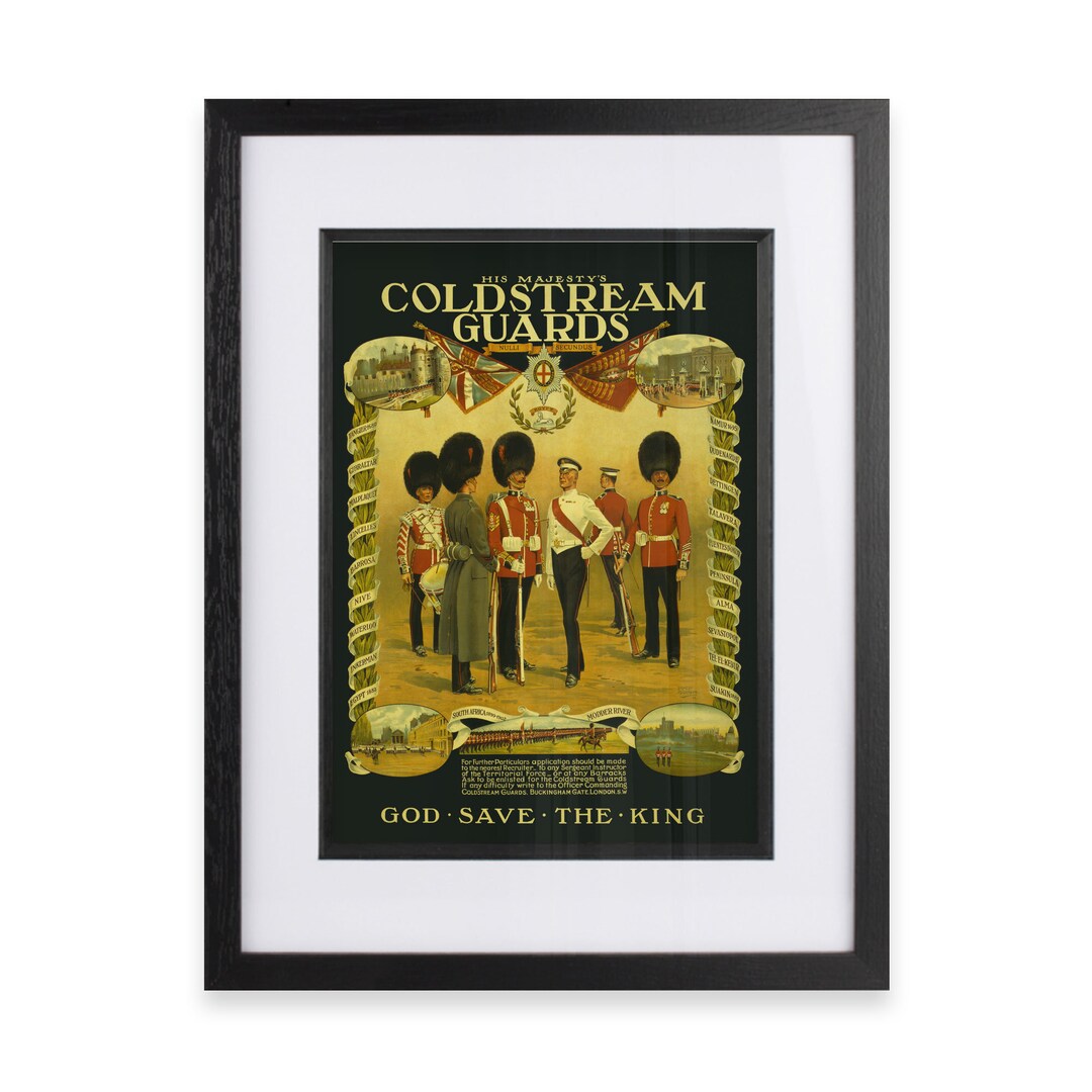 Vintage Military Poster, Coldstream Guards Poster, Old Military Poster ...