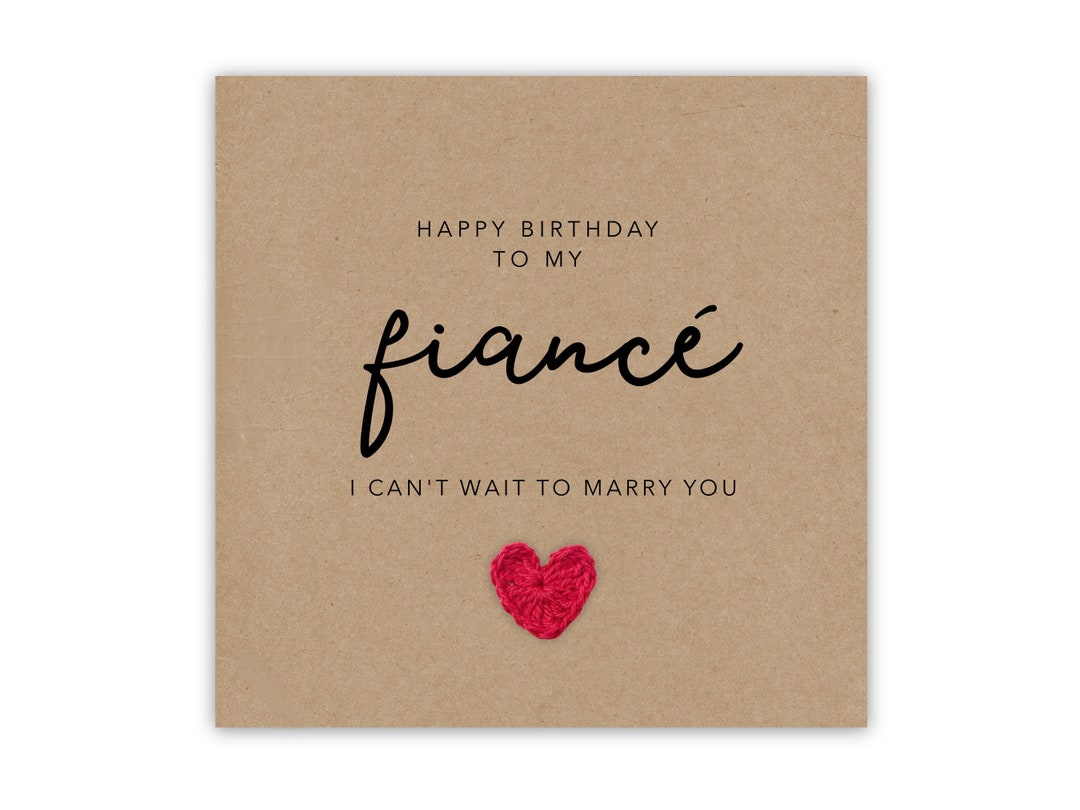 Fiancé Birthday Card, Happy Birthday to My Fiancé, Birthday Card Fiancé ...