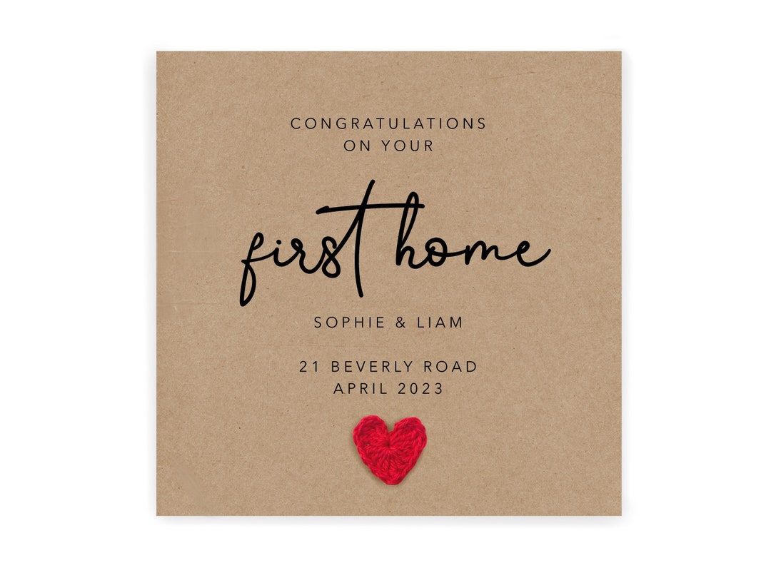 Personalised Congratulations on Your First Home Card, First Home ...