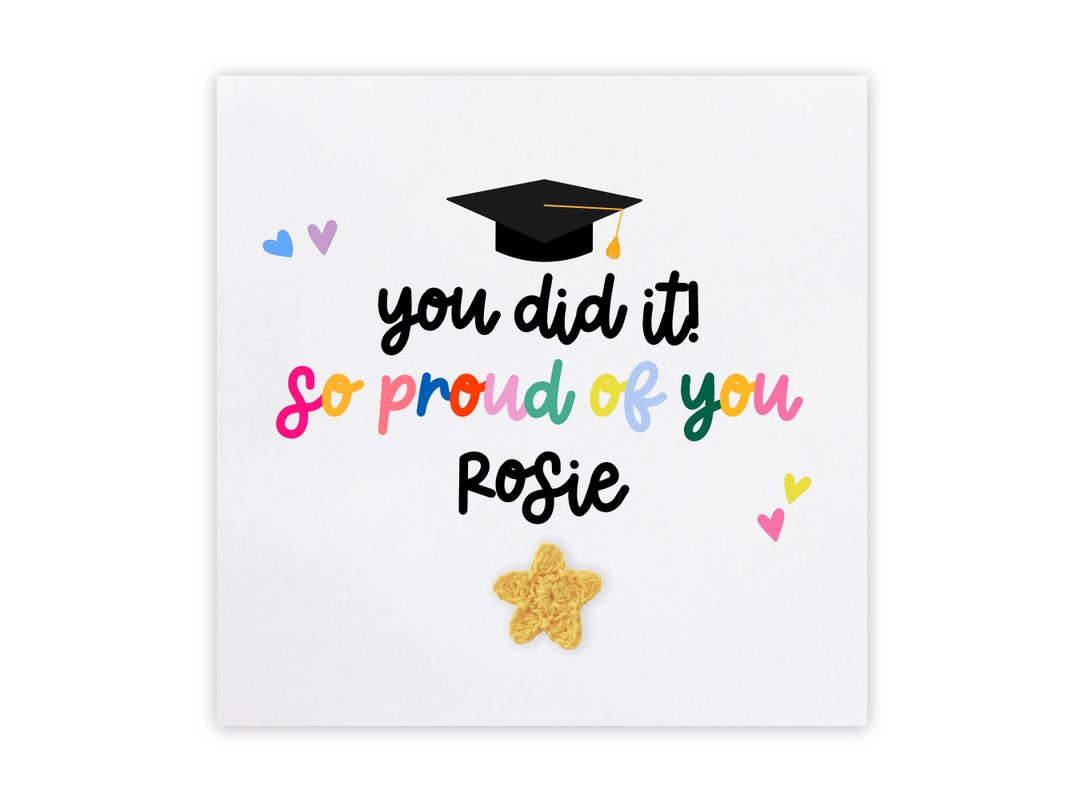 Personalised Graduation Card, Celebration Card, Graduation Greeting ...