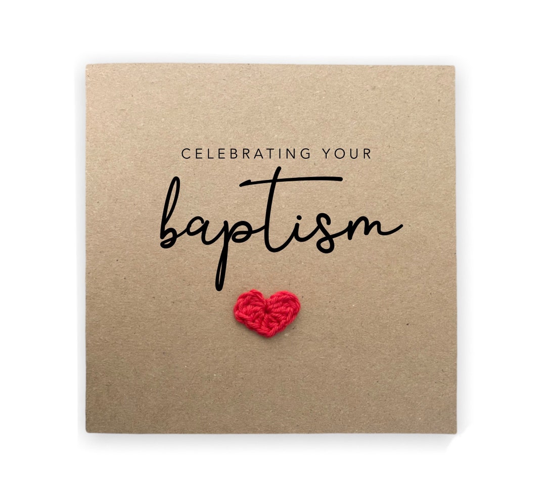 Baptism Card - on Your Baptism - Baptism - Scripture Card Christian ...