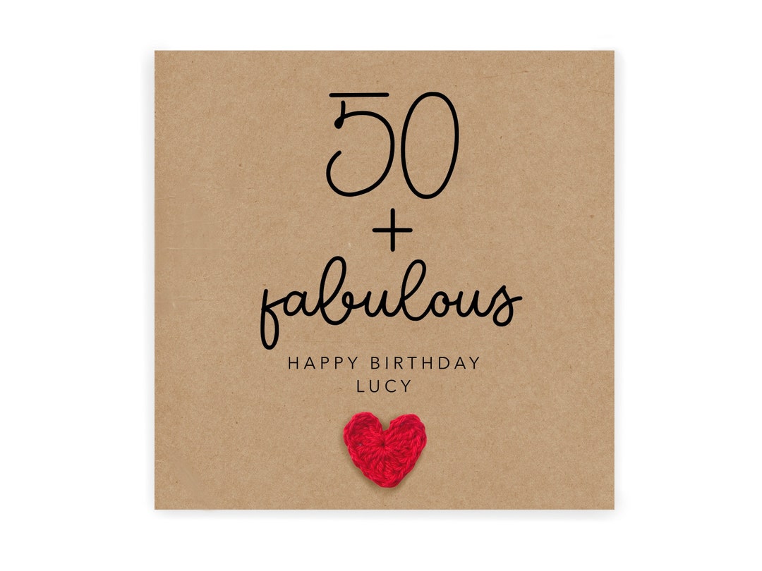 Personalised 50th Birthday Card Fabulous And 50 Birthday Card 50th