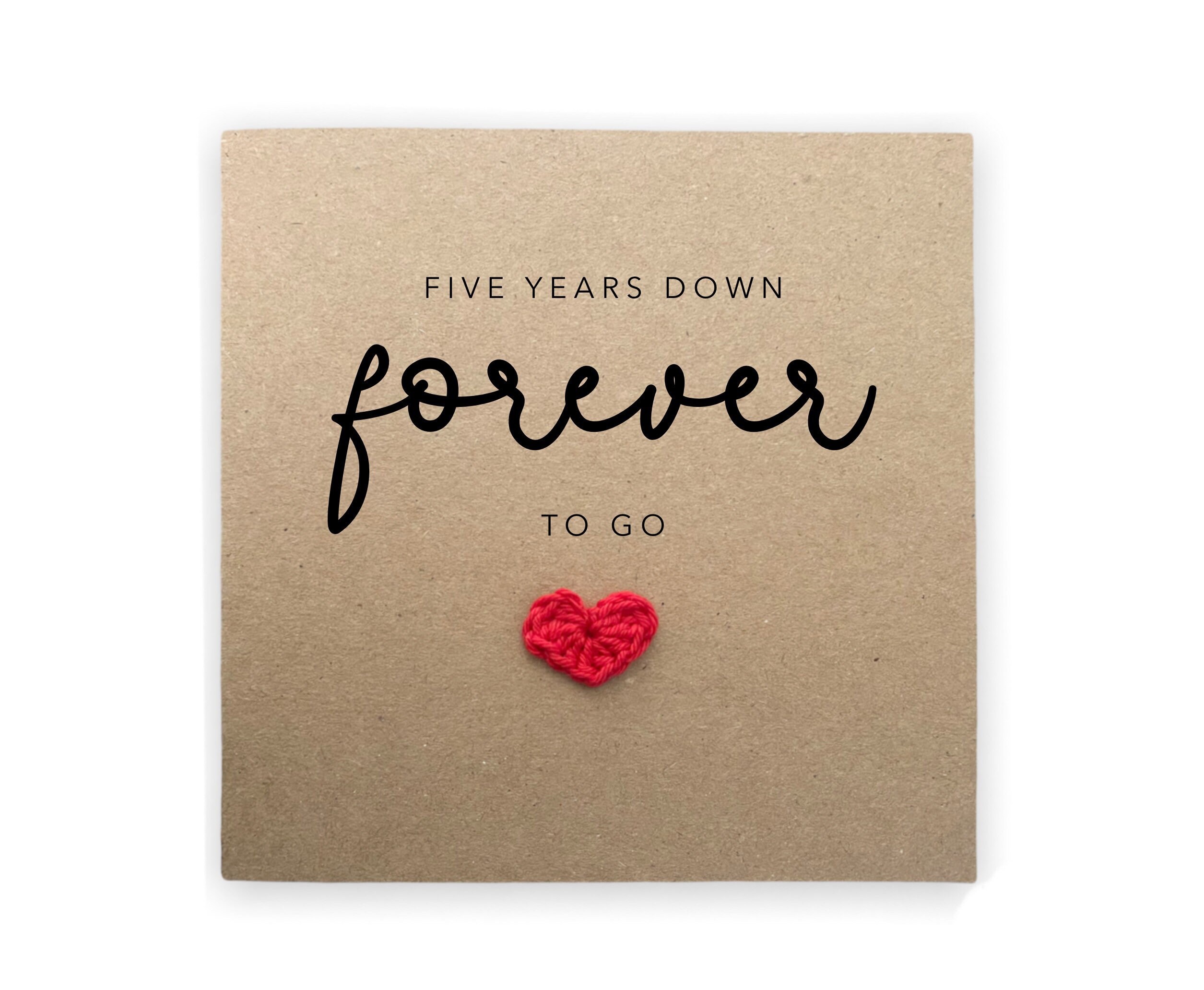 Fifth 5th Wedding Anniversary Simple Rustic 5 Year Anniversary - Etsy