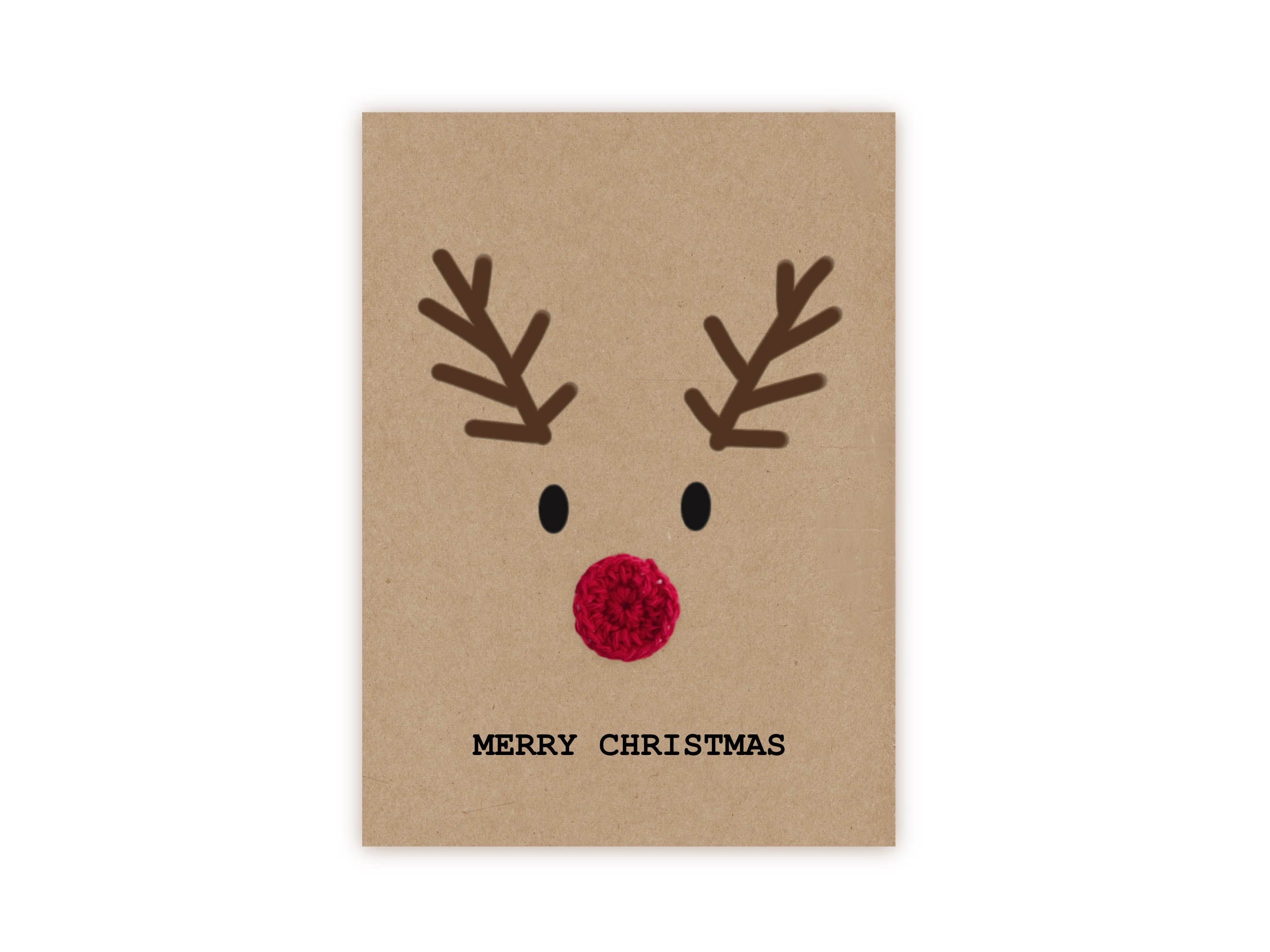 Handmade Christmas Cards Rudolf Reindeer Nose Card Pack - Etsy