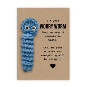 Worry Worm, Mental Health, Positivity Gift, Thinking of You, Pocket Hug ...