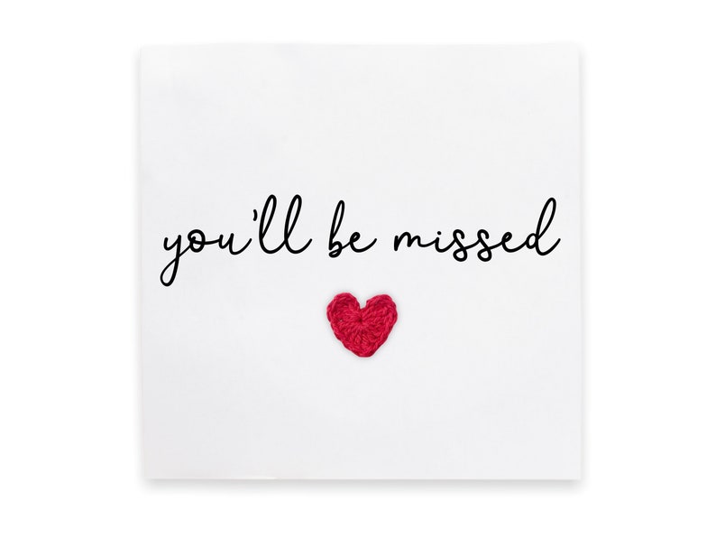 You'll Be Missed Good Luck Card, Personalised Best of Luck in Your New ...