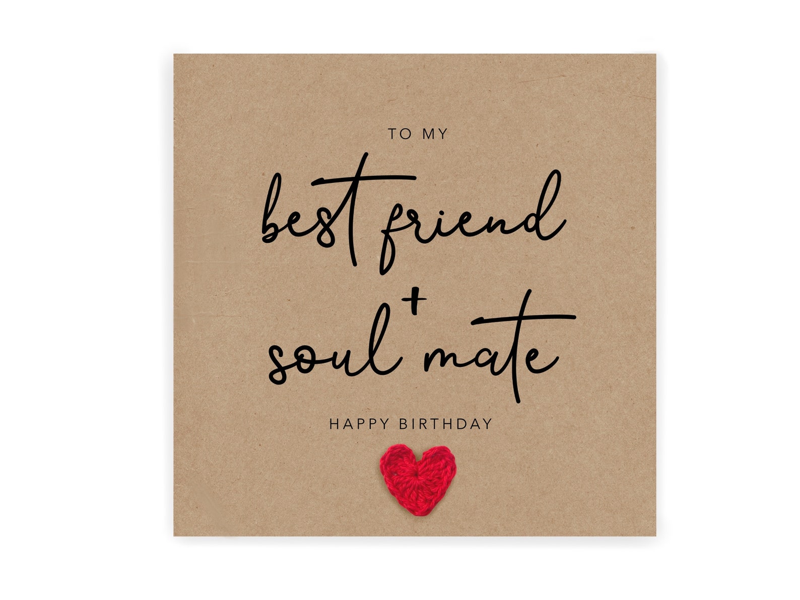 Soulmate Best Friend Happy Birthday Day Card, Happy Birthday Card for ...