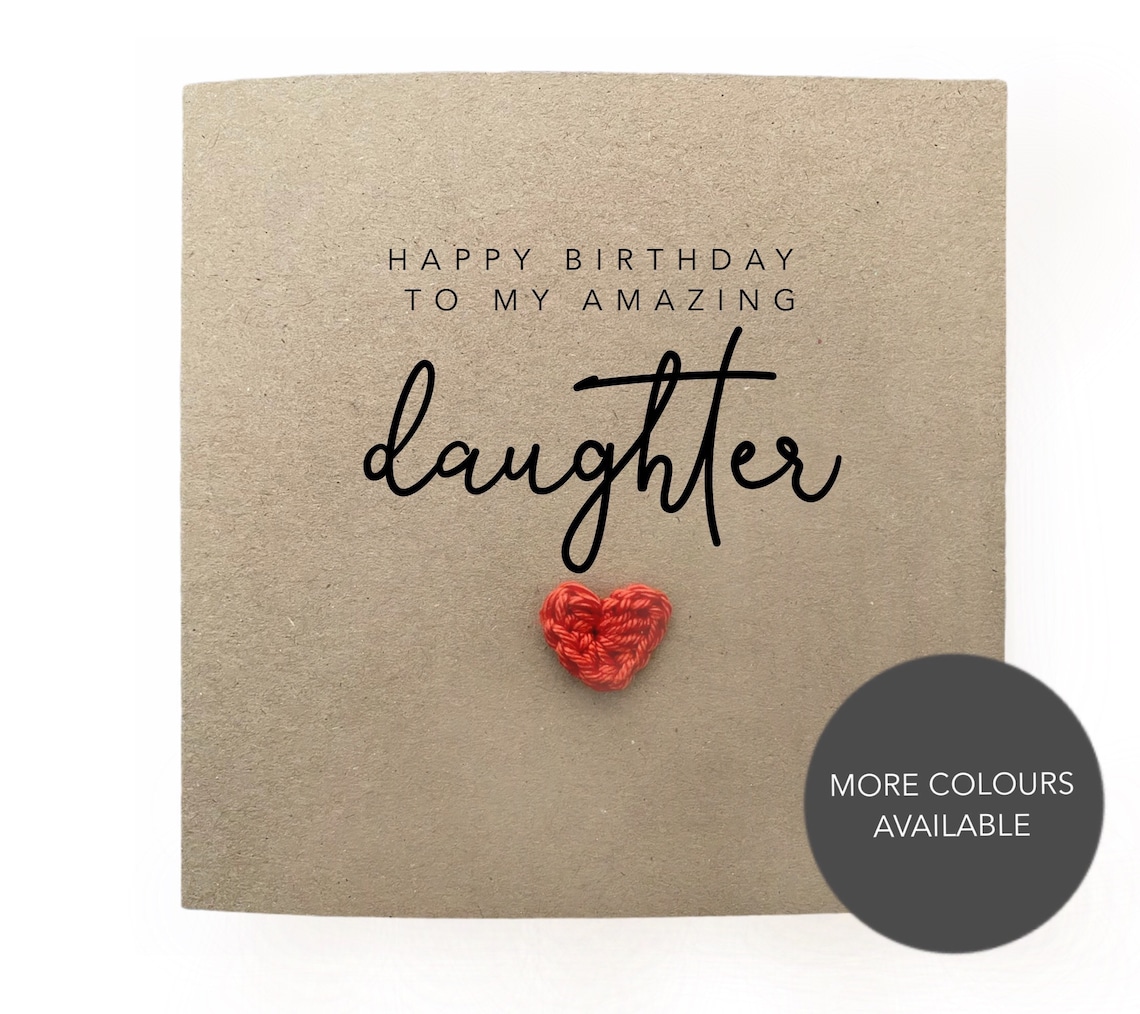 Happy Birthday to my amazing daughter Simple Birthday Card | Etsy