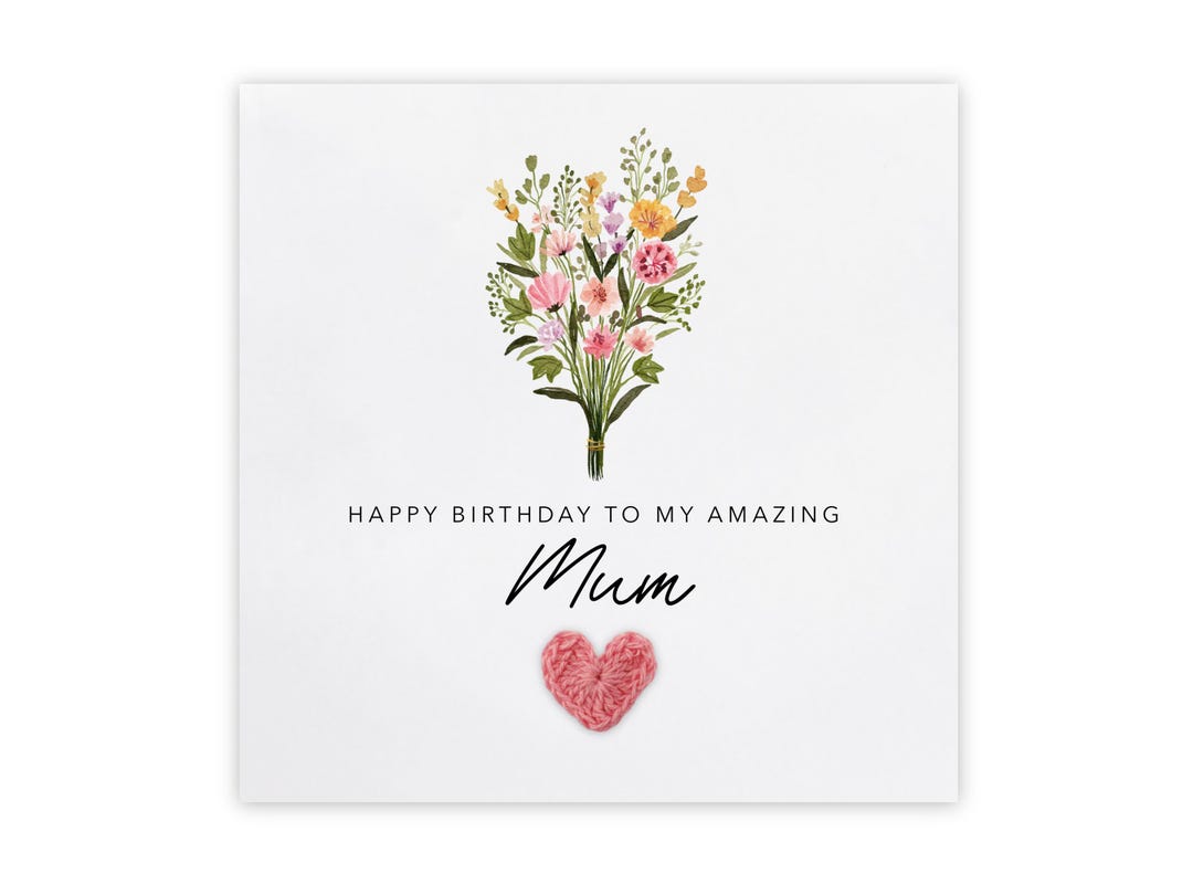 Mum Birthday Card, Happy Birthday Mum Card, Mummy Birthday Card ...