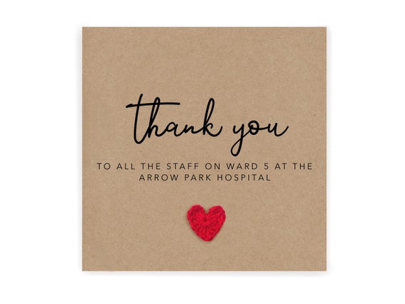 Thank You Card Nursing Placement