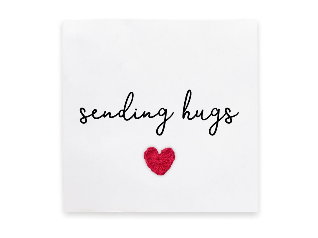 Sending You A Hug Card, Friendship Card, Pick Me up Gift, Thinking of ...