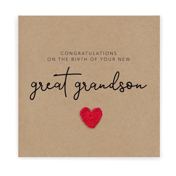 Great Grandson Card - Etsy