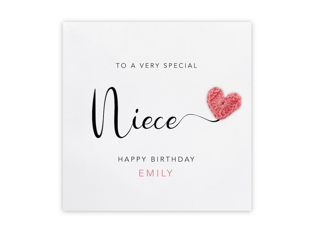 Personalised Niece Birthday Card, Niece Card, Birthday Card, Handmade ...