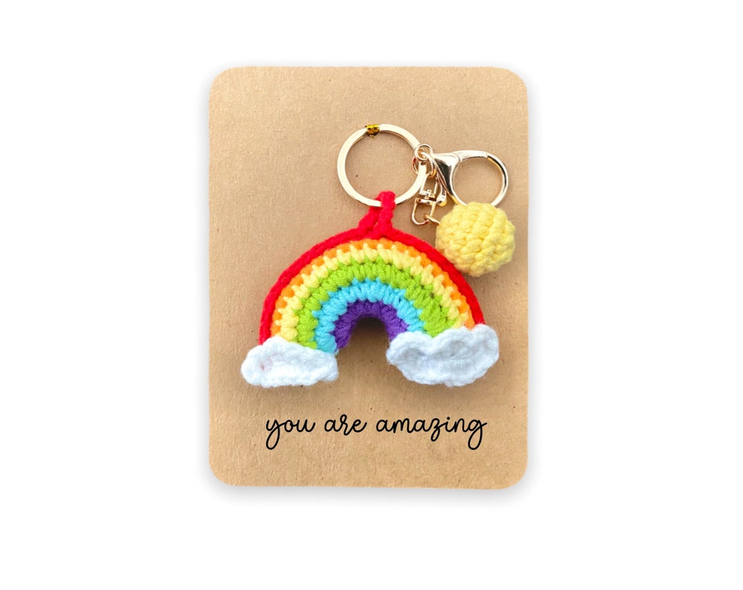 You Are Amazing, Keyring Gift, Rainbow Keyring Thank You Gift for ...