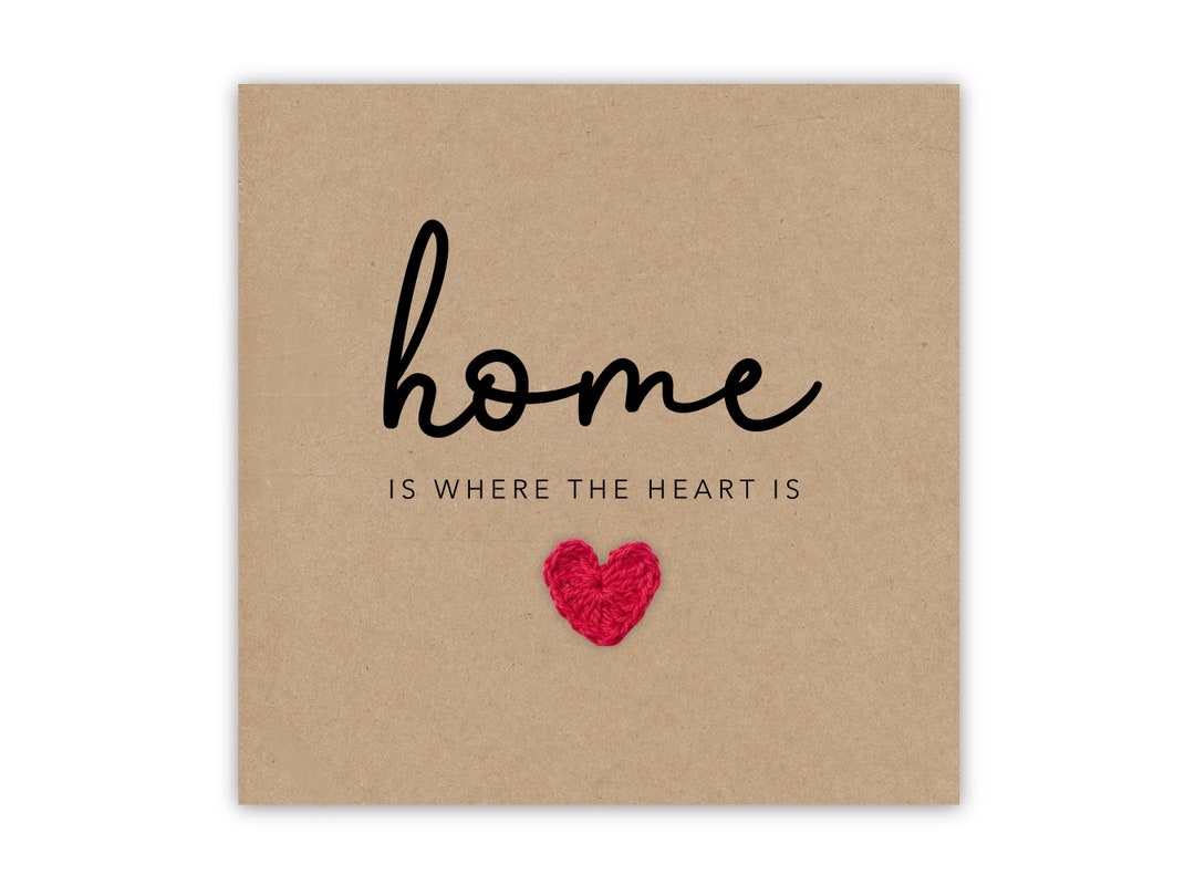 New Home Card Simple Rustic Home is Where the Heart is - New Home Owner ...