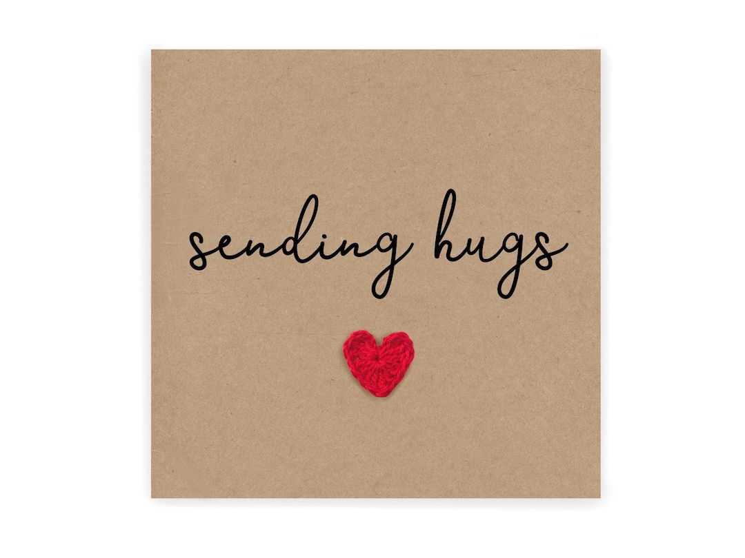 Sending You A Hug Card, Friendship Card, Pick Me up Gift, Thinking of ...