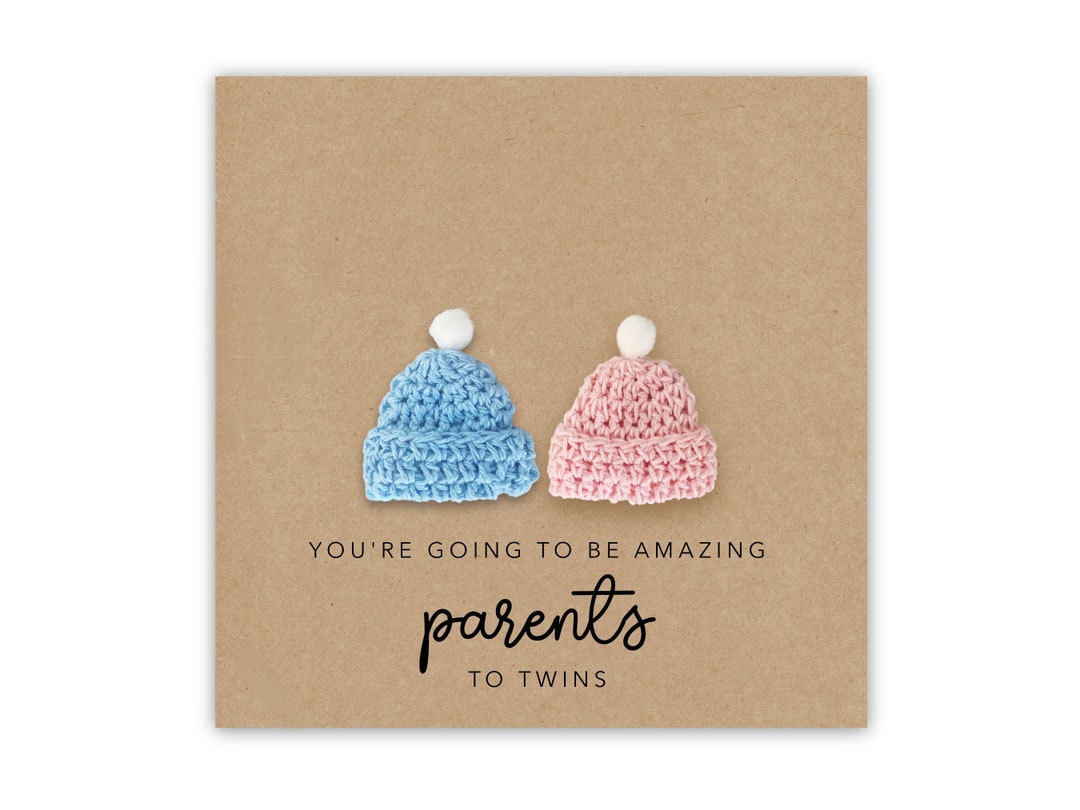 New Twin Baby Card, New Parents Card, Amazing Parents to Twins, New ...