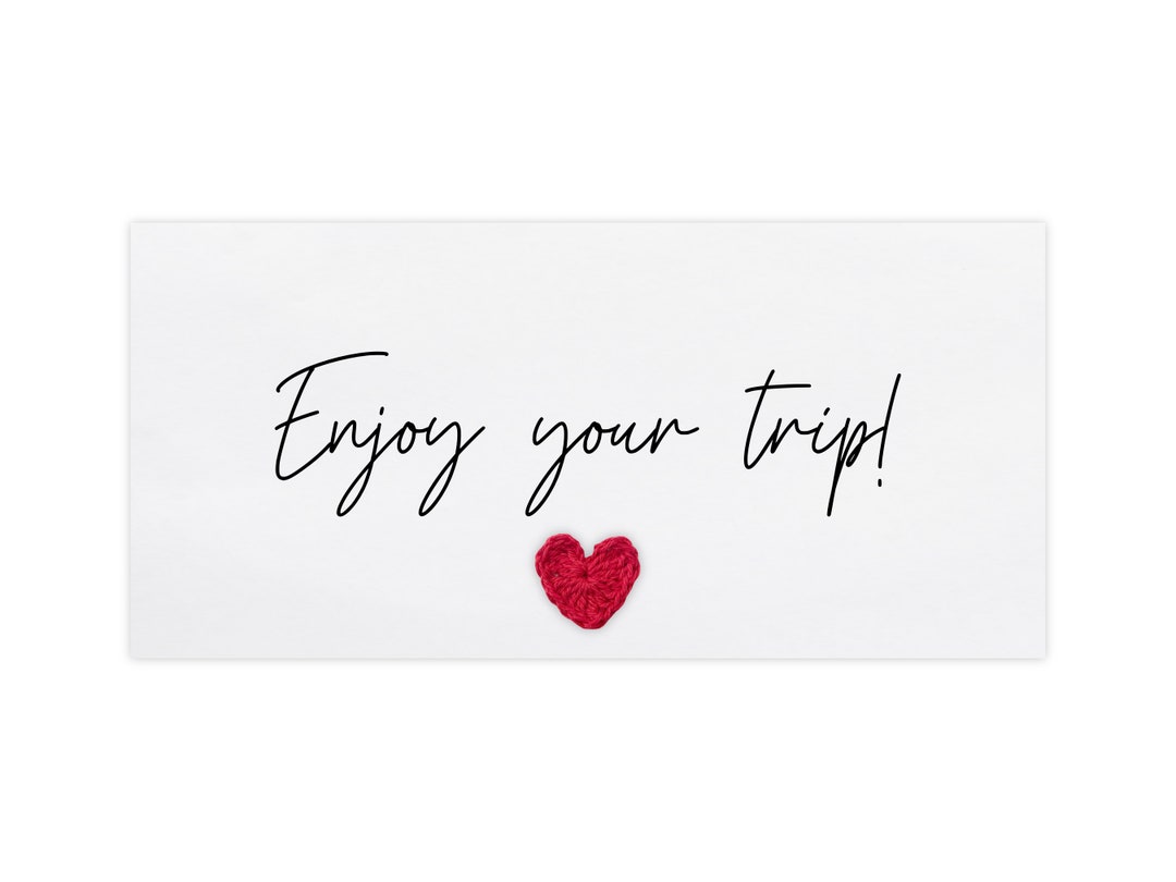 Enjoy Your Trip Travel Money Wallet Card, Ticket or Cash Envelope ...