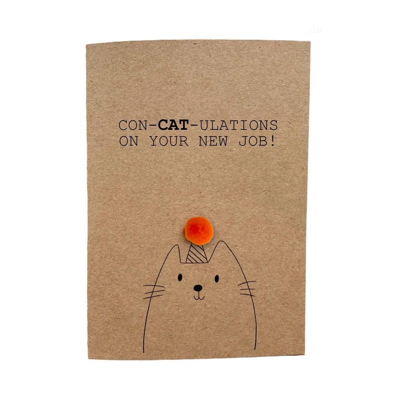 Cat Leaving Card - Etsy New Zealand