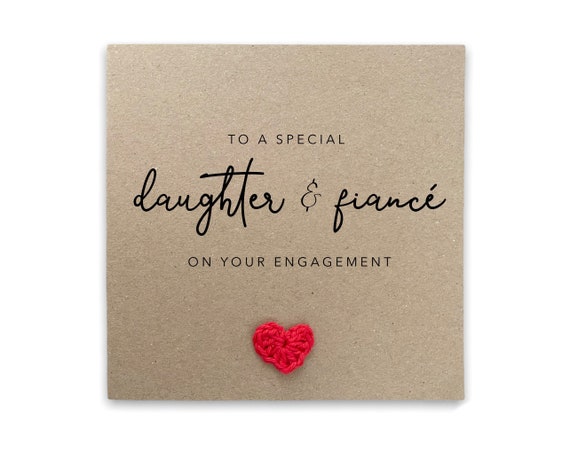 Daughter & Fiancé Engagement Card Engagement Card for | Etsy