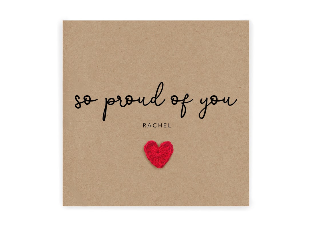 Personalised so Proud of You Card, Best of Luck in Your New Job Card ...