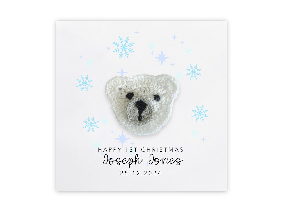 Personalised 1st Christmas Card, First Christmas Card, 1st Christmas ...