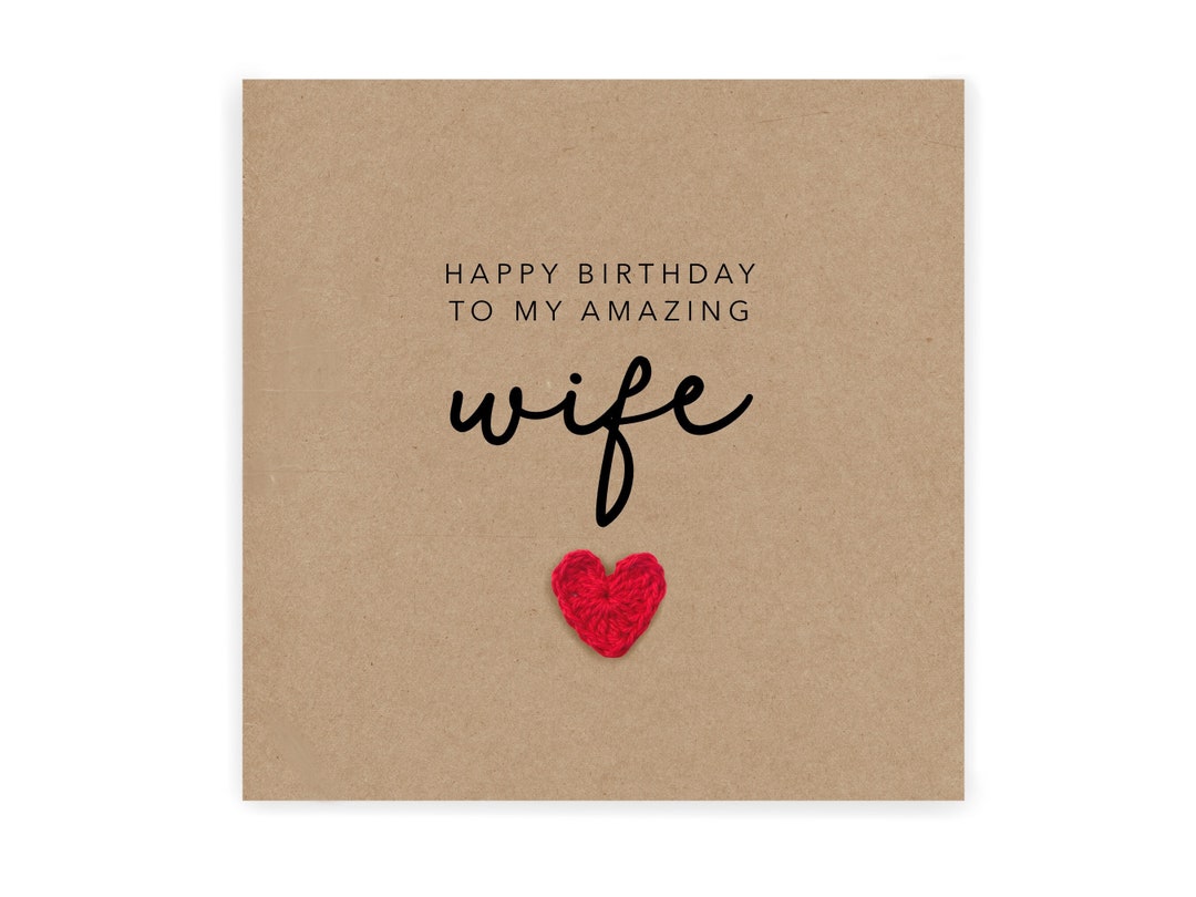 Wife Birthday Card Birthday Card For Wife Amazing Wife Etsy Wife Birthday Card Birthday Card For Wife Amazing Wife Etsy