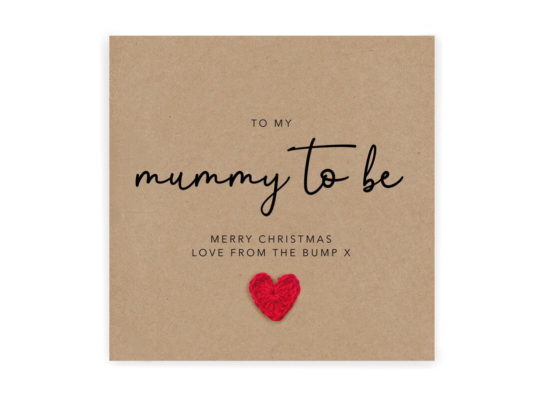 Merry Christmas Mummy to Be Card, From Bump, From Baby, Merry Christmas ...