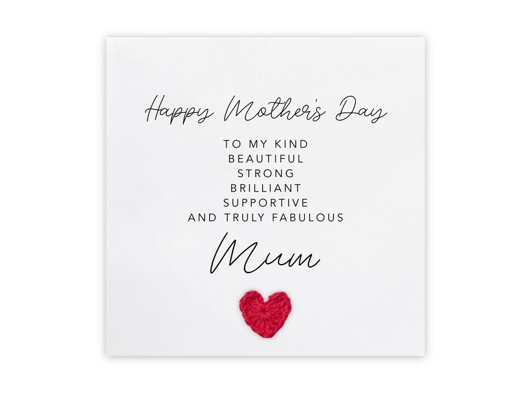 Mum Poem Card, Mothers Day, Mothers Day Card, Poem Sentimental, Special ...