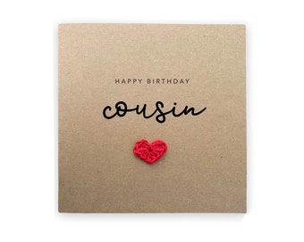 Personalised Cousin Birthday Card Card for Her Greetings Card for Cousin, Friend, Family ...