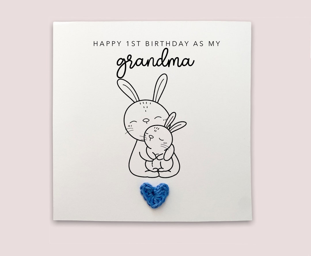 Happy 1st Birthday as My Grandma, First Birthday as My Grandma Card ...