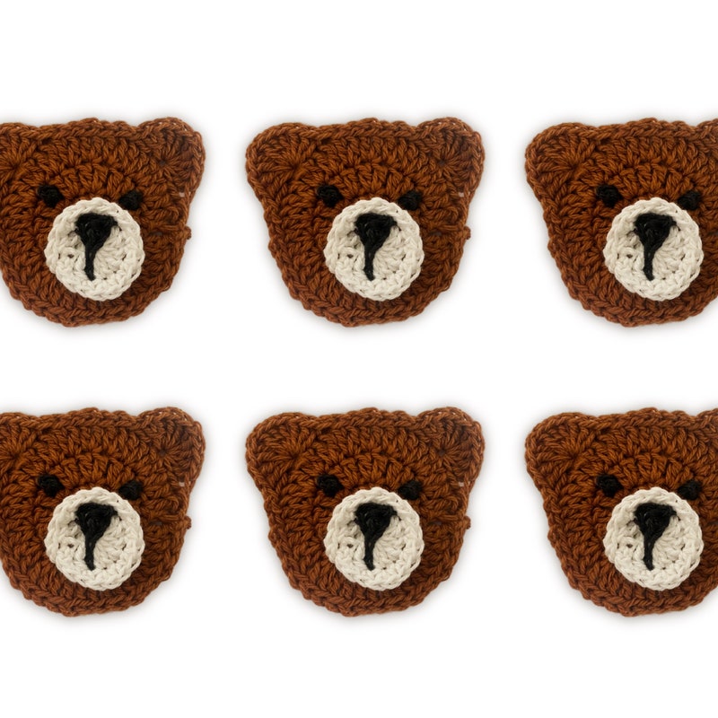 Crochet Bear Motif - Etsy UK